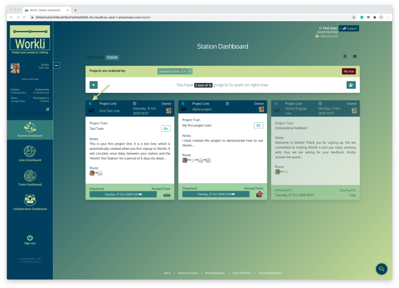 How do I stop a project circulation?